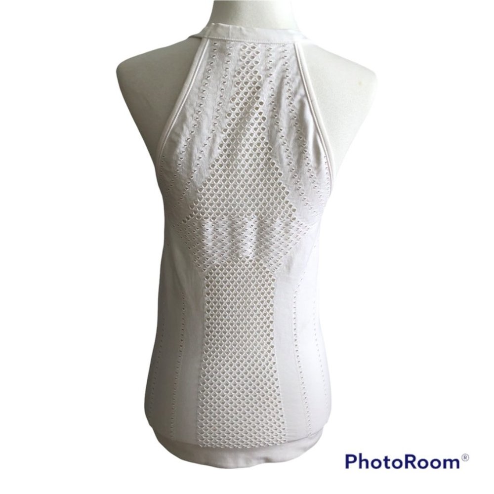 Athleta, Laser Cut Halter Racer Back Athletic Top, Xs - Gem